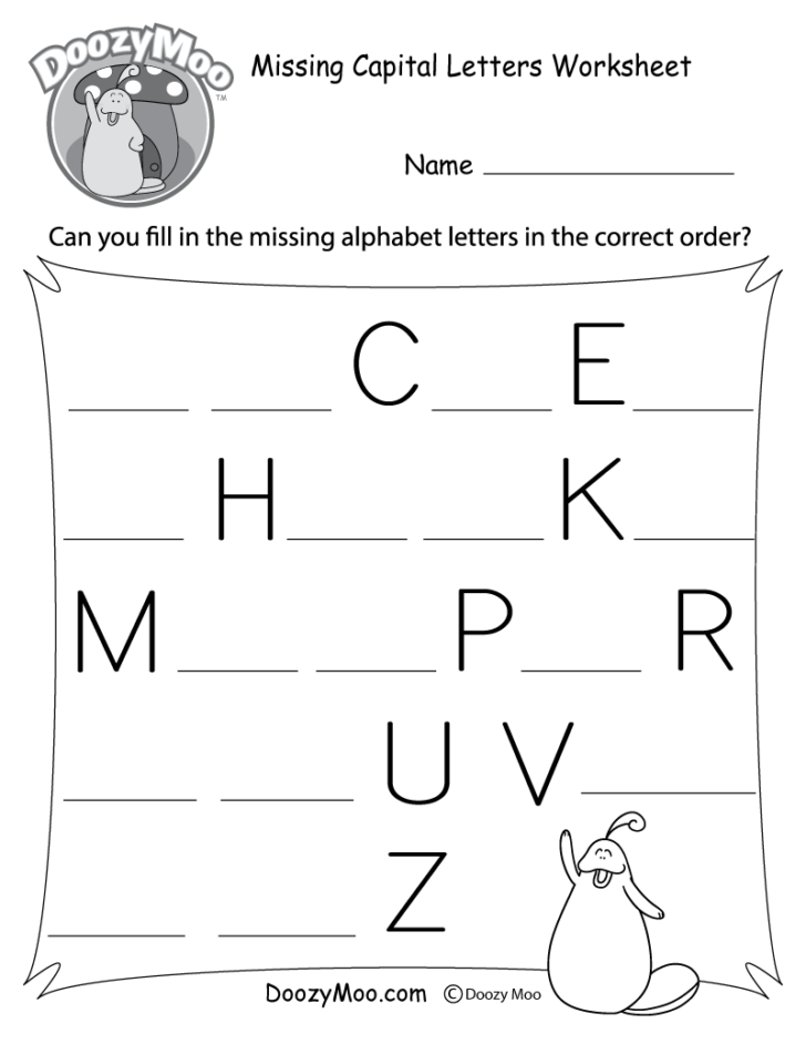 Capital Letters Printable Worksheets | Peggy Worksheets