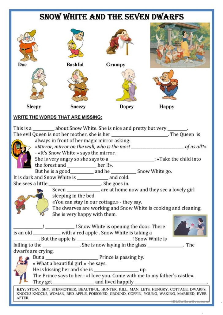 Fairy Tale Printable Worksheets | Peggy Worksheets