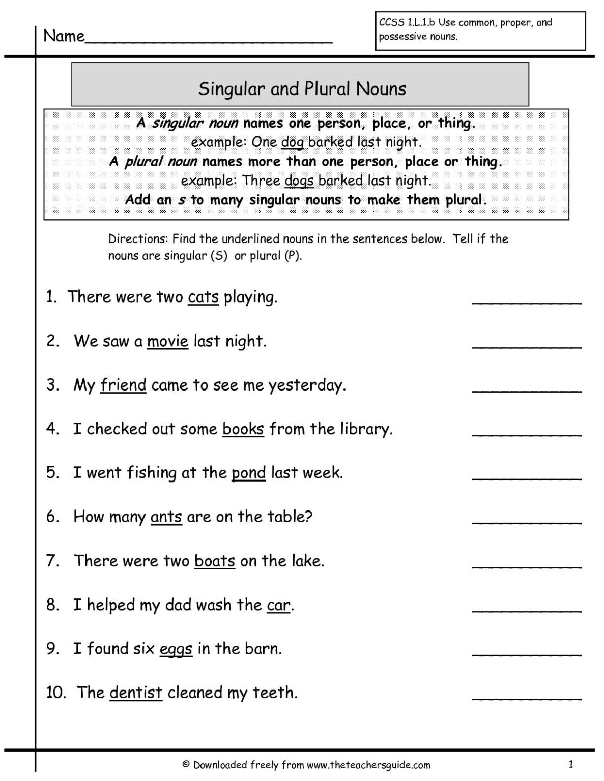 Free Printable Third Grade Grammar Worksheets | Peggy Worksheets