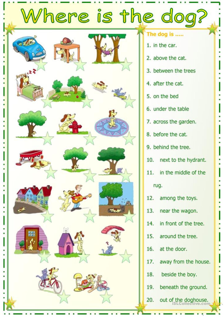 Free Printable Worksheets For Prepositions | Peggy Worksheets
