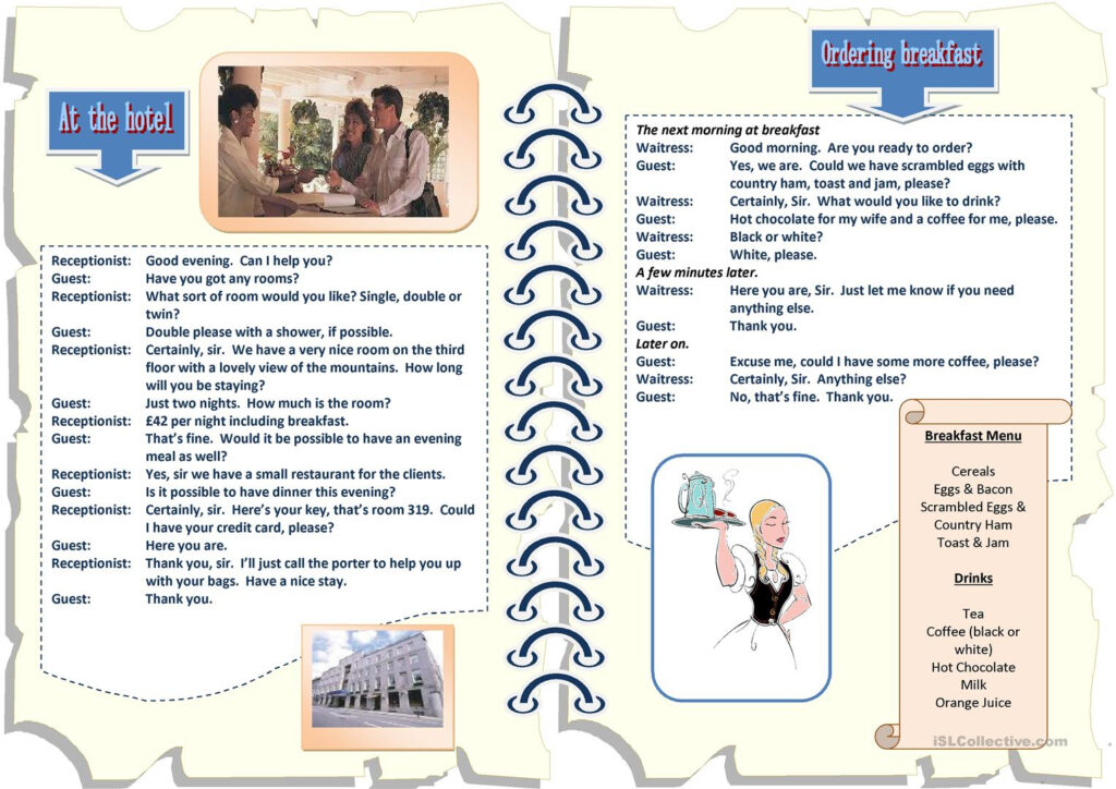 Hospitality Worksheets Printable | Peggy Worksheets