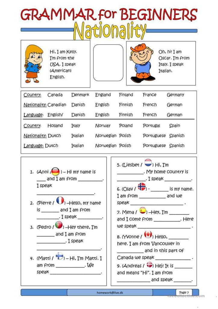 Italian Worksheets For Beginners Printable | Peggy Worksheets