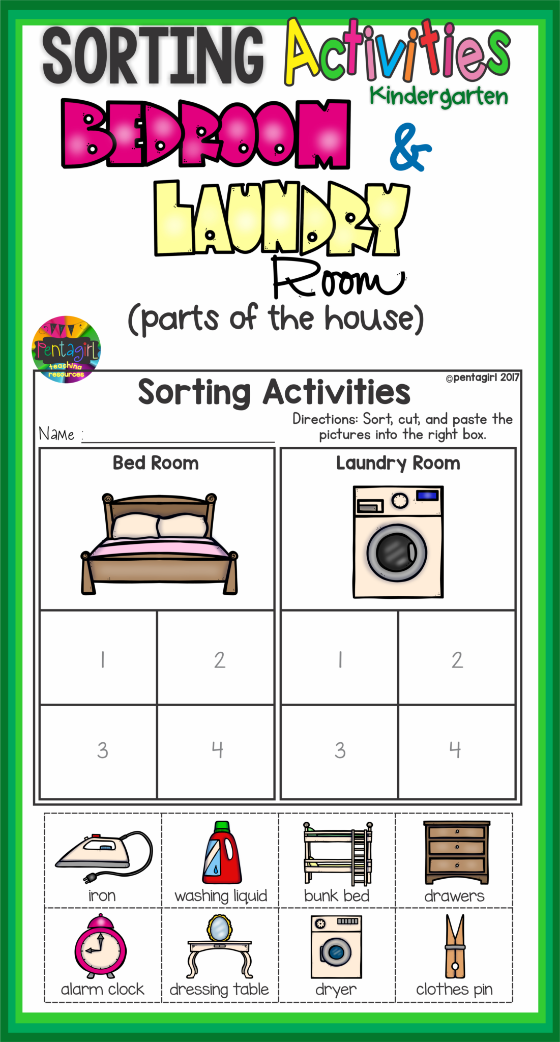 Laundry Worksheets Printable | Peggy Worksheets