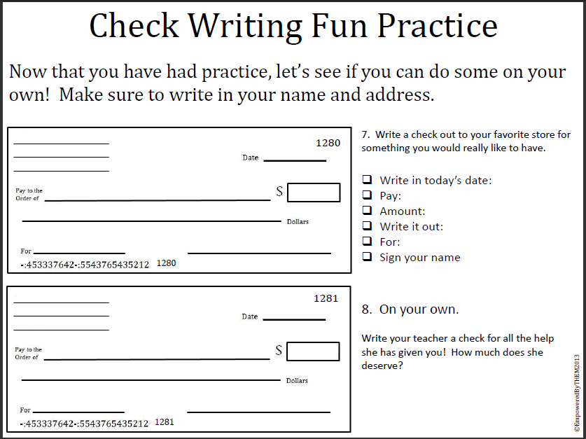 Printable Check Writing Worksheets Peggy Worksheets