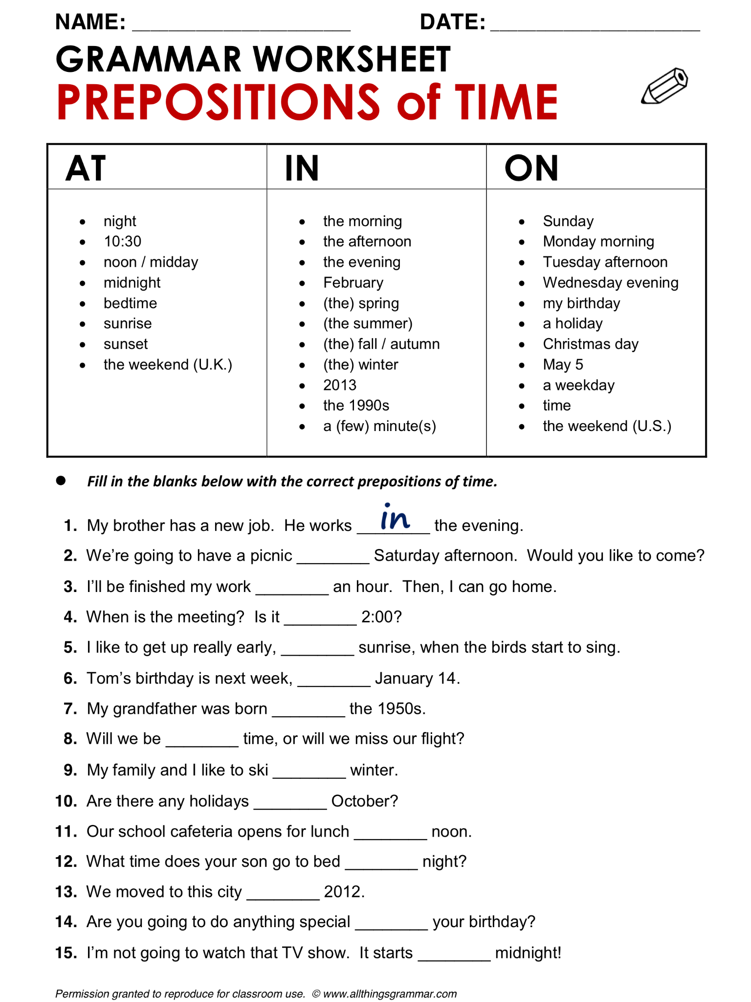 Printable Grammar Worksheets For Middle School Peggy Worksheets
