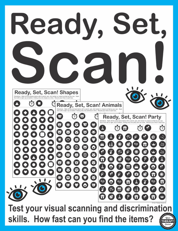 Printable Visual Scanning Worksheets For Adults | Peggy Worksheets