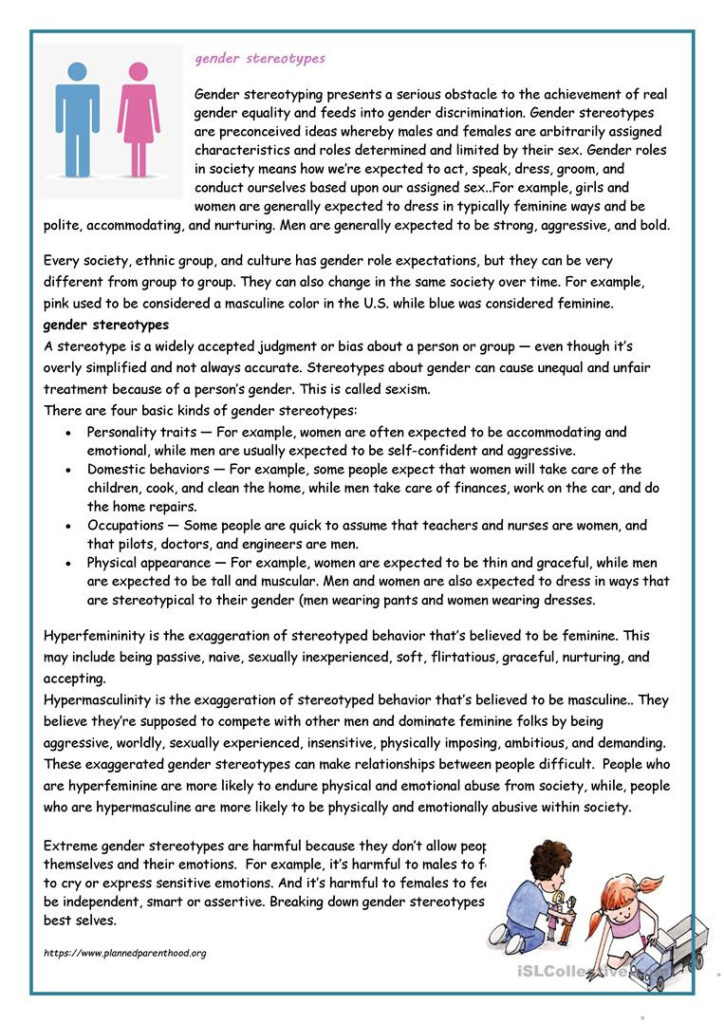 Stereotypes Printable Worksheets | Peggy Worksheets