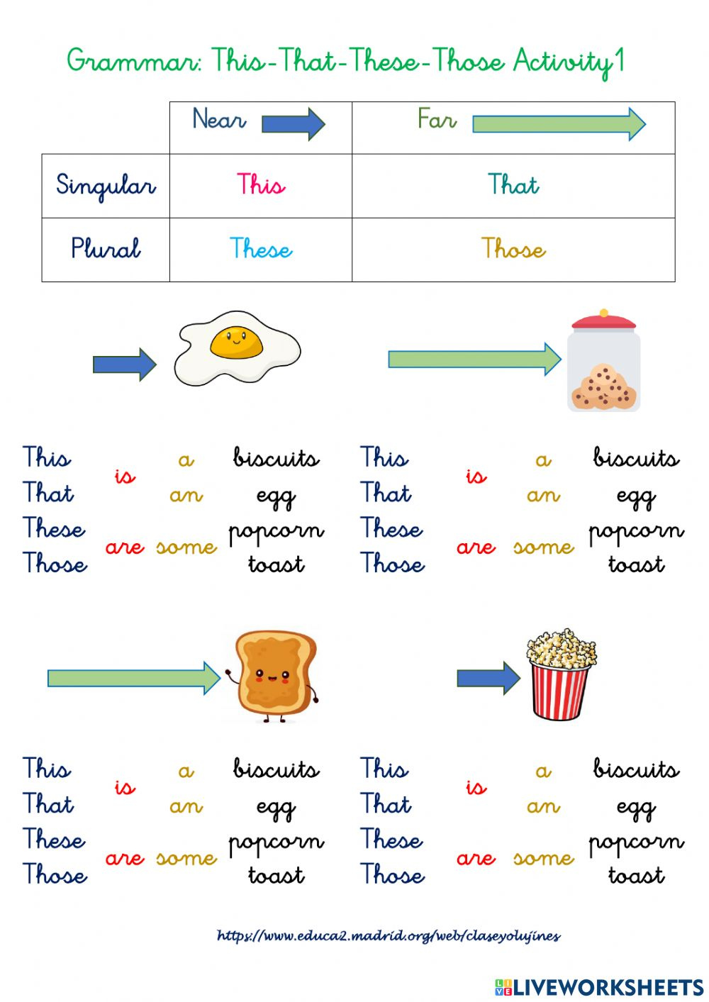 This That These Those Worksheets Printable Peggy Worksheets