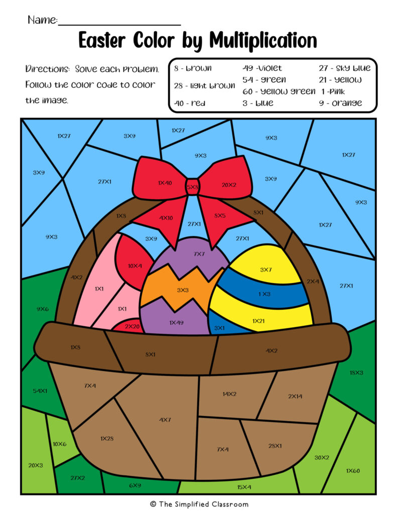 Easter Math Worksheets 3rd Grade | Peggy Worksheets