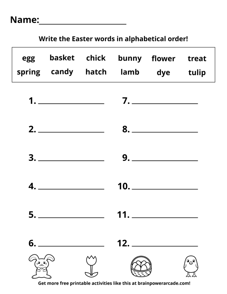 Easter Fill In The Blank Worksheets | Peggy Worksheets