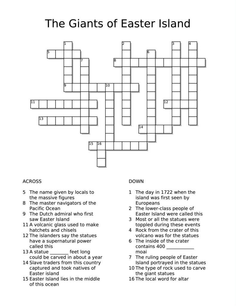 Mystery Of Easter Island Worksheets | Peggy Worksheets