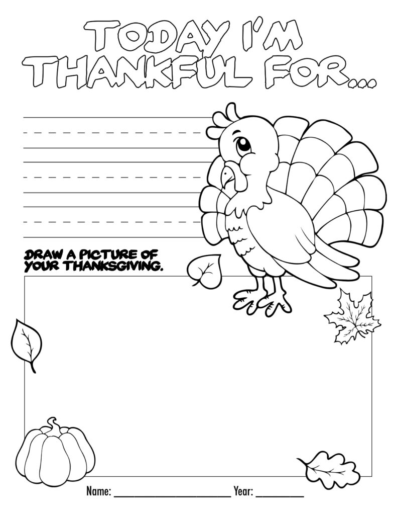 Free Thanksgiving Coloring Worksheets | Peggy Worksheets