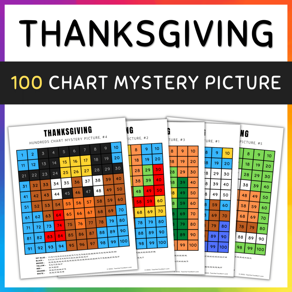 Thanksgiving Mystery Math Picture Worksheet | Peggy Worksheets