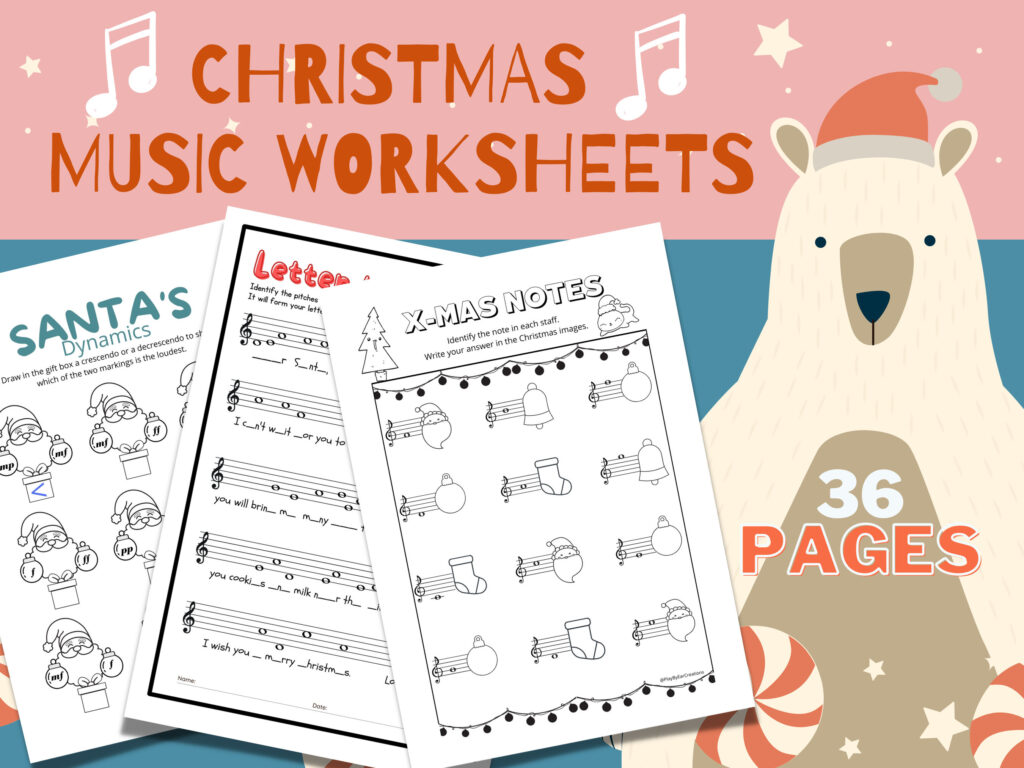 Printable Christmas Music Worksheets | Peggy Worksheets