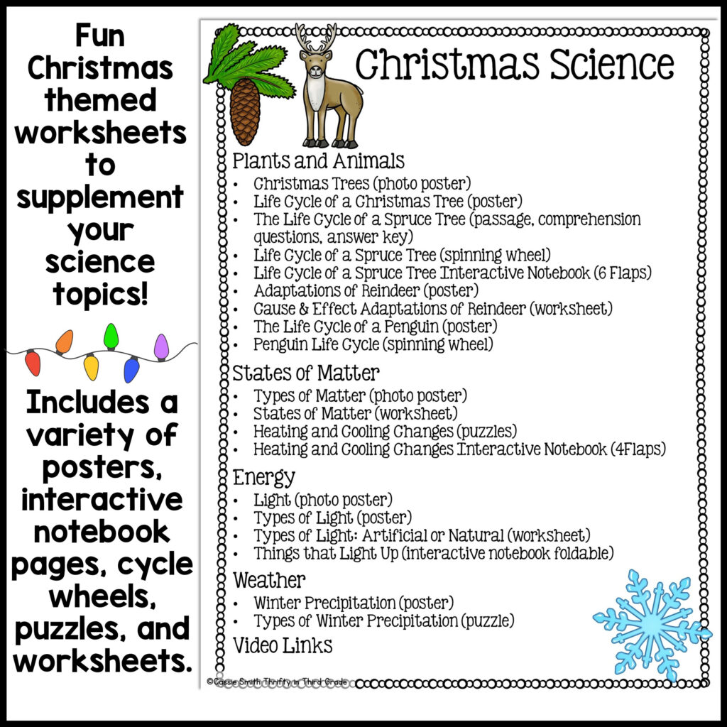 The Science Of Christmas Question Worksheets | Peggy Worksheets
