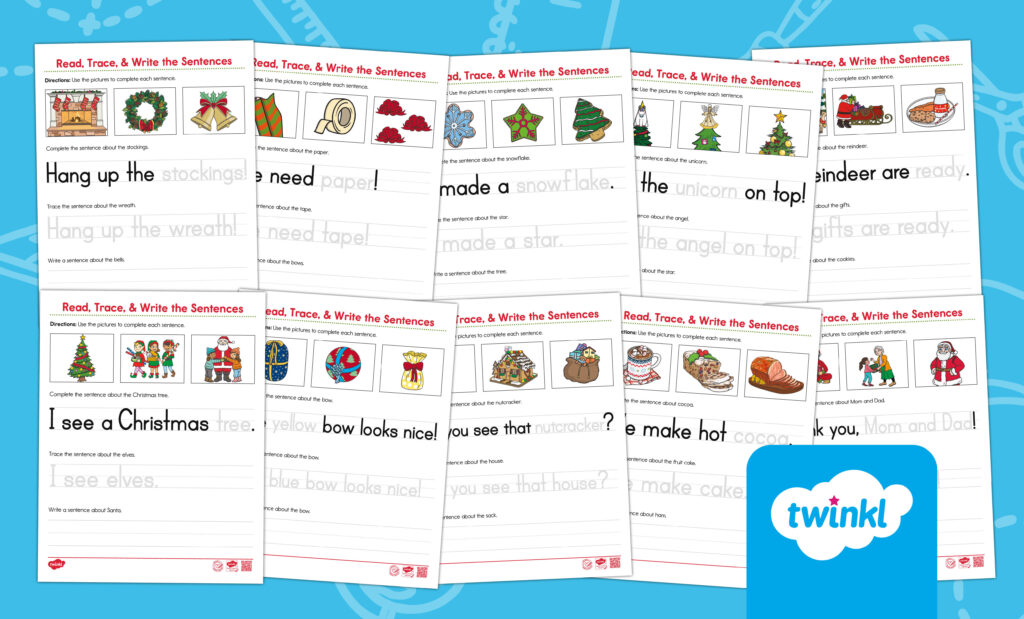 Language Arts Christmas Worksheets | Peggy Worksheets
